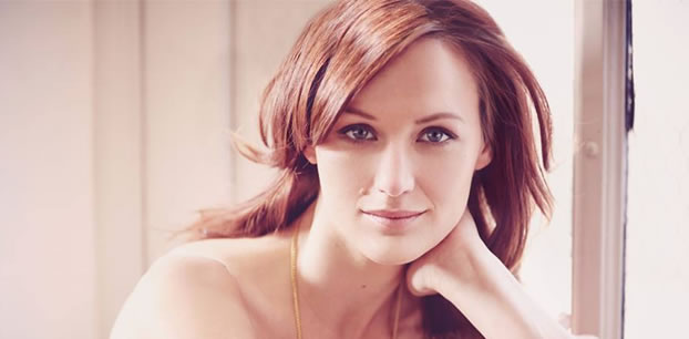 Kerry Bishé recording ADR in our voice over studio - Cherry Beach Sound